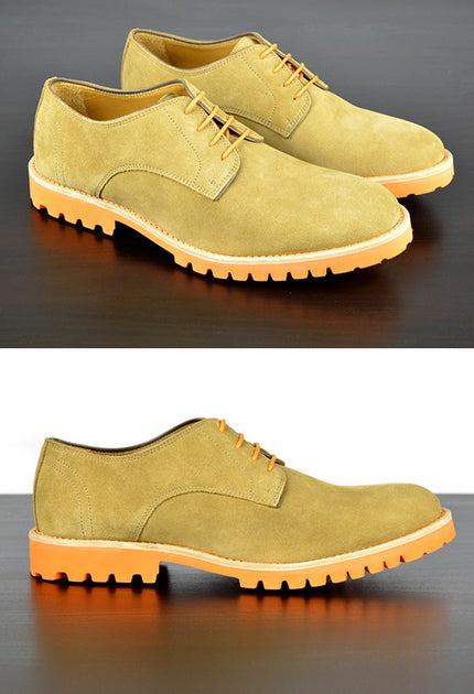 Mens Brown & Orange Derby Dress Shoes | Soxy Socks – Soxy.com